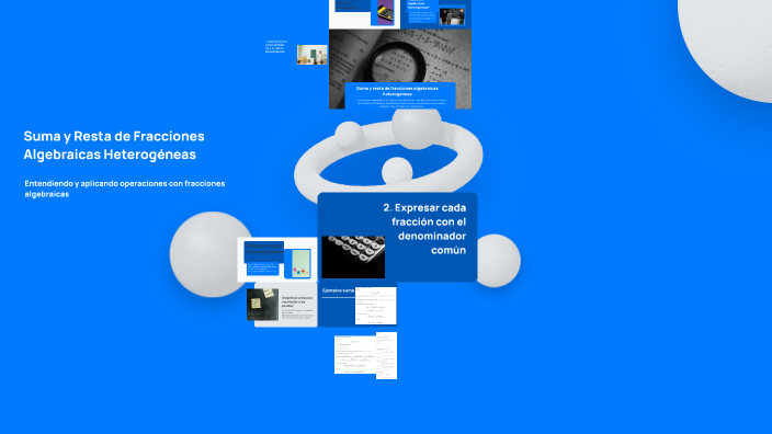 Suma y resta de fracciones algebraicas heterogéneas by Luis Almendarez ...