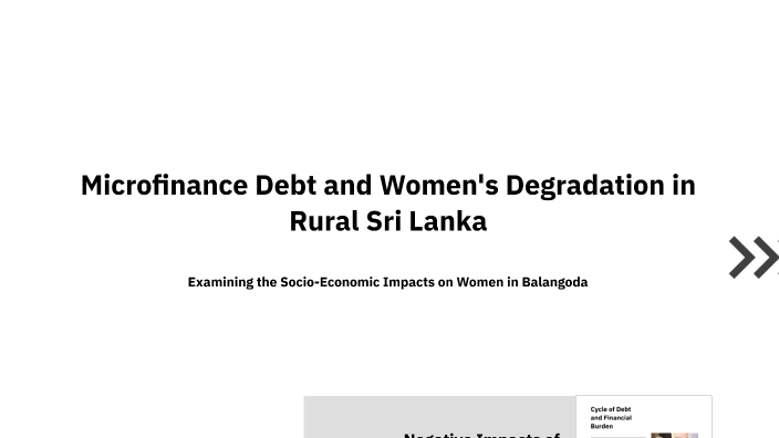 Microfinance Debt and Women's Degradation in Rural Sri Lanka by ...