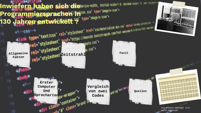 Inwiefern Haben Sich Die Programmiersprachen in 120 Jahren entwickelt ...