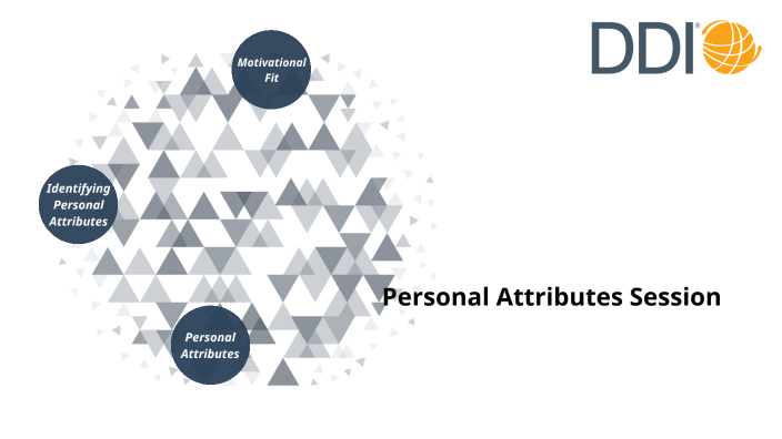 DDI Personal Attributes Session (4 Session Format) by Learning ...