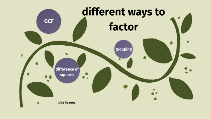 factoring by julia heaney on Prezi