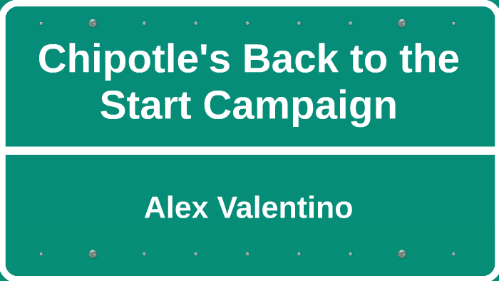 Chipotle's Back to the Start Campaign by Alex Valentino on Prezi