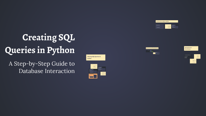 Creating SQL Queries in Python by Bartek Purc on Prezi