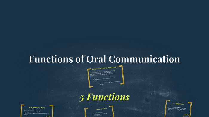 Functions of Oral Communication by Angelique Vicente on Prezi