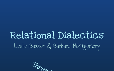 Relational Dialectics (Leslie Baxter & Barbara Montgomery) by Anna ...
