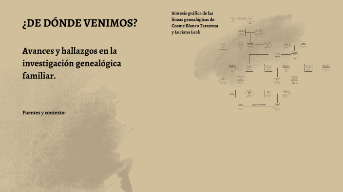 ¿DE DÓNDE VENIMOS? Avances y hallazgos en la investigación genealógica ...