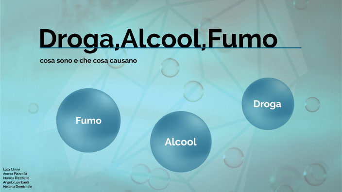 Droga Fumo Alcool by Angelo Lombardi on Prezi
