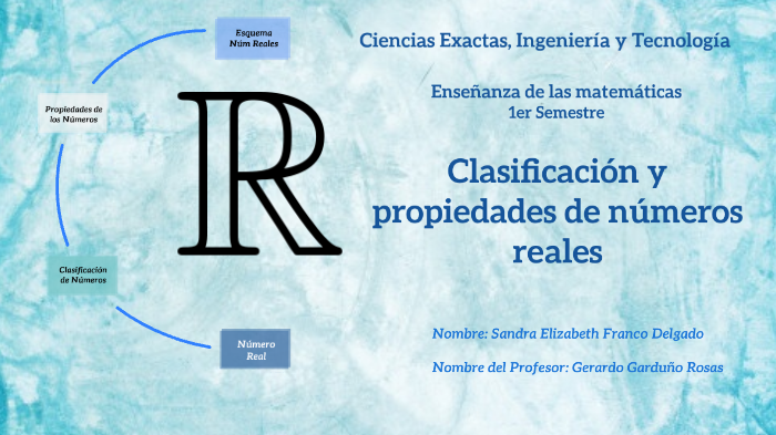 Clasificación y propiedades de números reales by Sandra Franco on Prezi