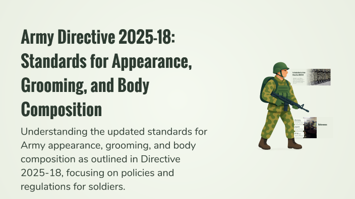 Army Directive 2025-18: Standards for Appearance, Grooming, and Body ...
