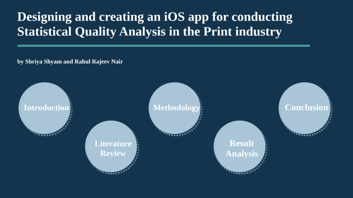 Designing and creating an iOS app for conducting Statistical Quality ...
