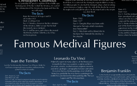 12 Most Influential People of the Middle Ages by Ethan Hughes on Prezi