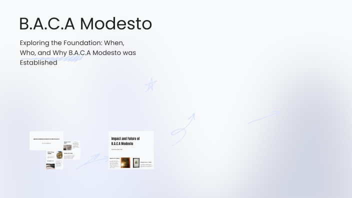 The History of B.A.C.A Modesto by Michael Gaston on Prezi