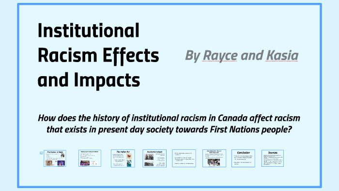 Institutional Racism Effects and Impacts by R R on Prezi