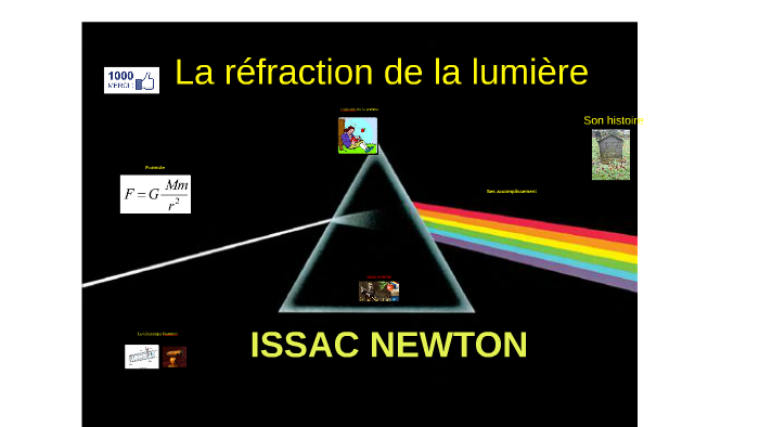 ISAAC NEWTON la réfraction de la lumière by theo dufort on Prezi