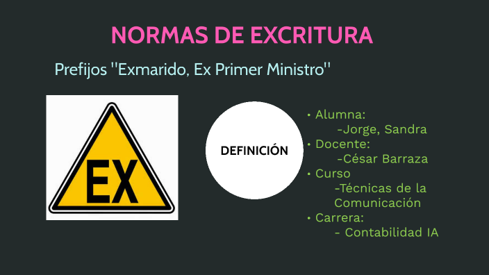 Prefijos "Exmarido", "Ex primer ministro" by luz.pacheco pacheco garcia ...