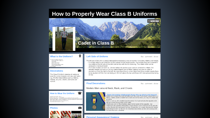 How to Properly Wear Class B Uniforms by Morgan Peltier on Prezi