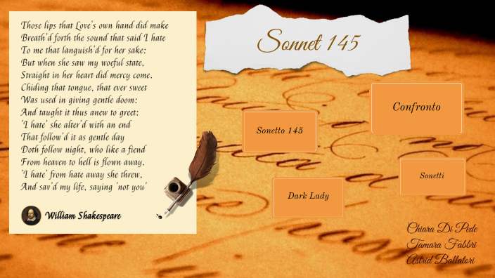 Sonnet 145 by Chiara Di Pede on Prezi