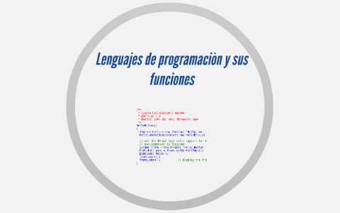 Lenguajes de programaciòn y sus funciones by Ana Perez
