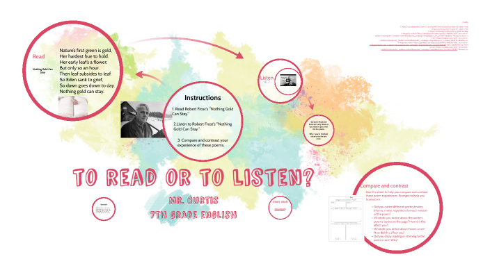 Reading vs. Listening by Matthew Curtis on Prezi