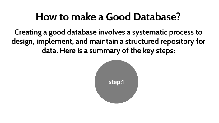 How to Make a Good Database? by Chitko Aung on Prezi