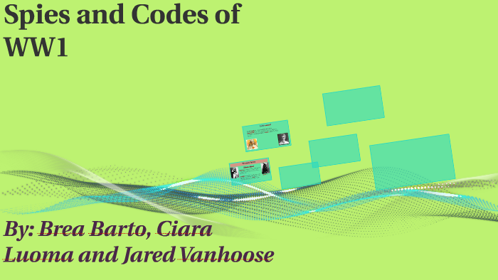 Spies and Codes of WW1 by Jared Vanhoose on Prezi