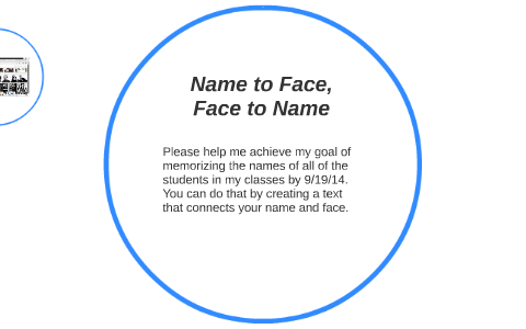 Name to Face, Face to Name by Mark Gozonsky on Prezi