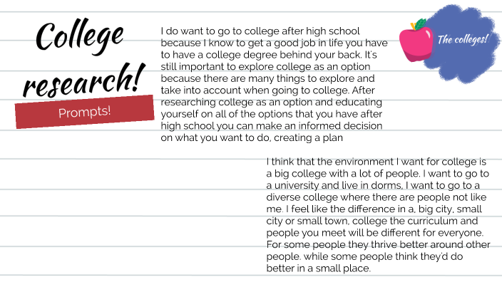 College Research Project by Nevaeh Grice on Prezi