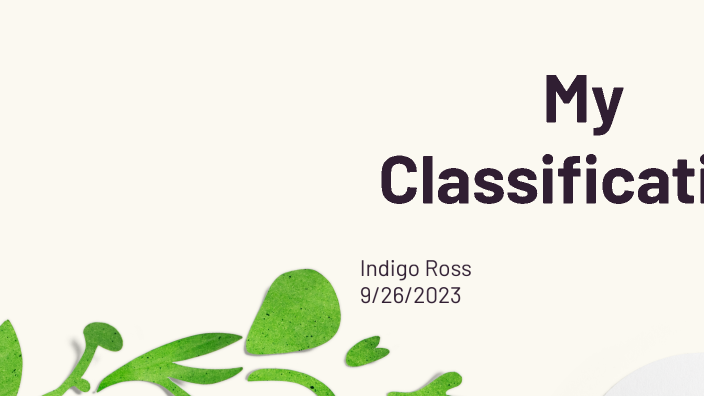 Classification of Indigo Ross by indigo ross on Prezi