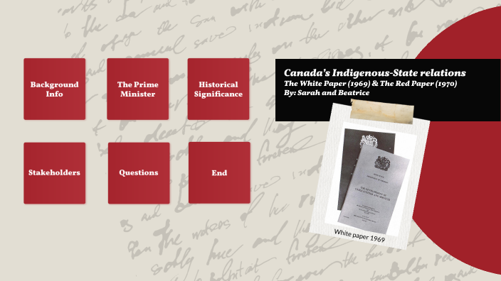 Canada’s Indigenous-State relations: The White Paper (1969) & The Red ...
