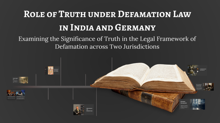 Role of Truth under Defamation Law in India and Germany by Shilpa ...