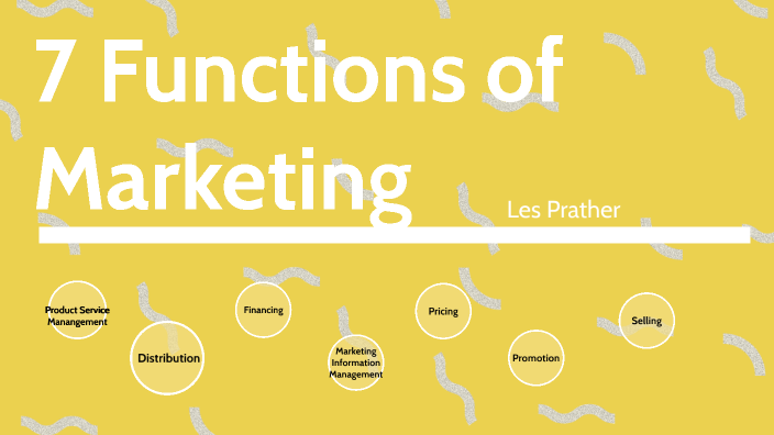 7 Functions of Marketing by LesLee Prather