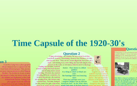 Time Capsule of the 1920-30's by Eileen McNulty on Prezi