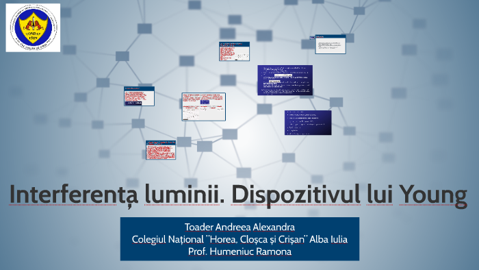 Interferența luminii. Dispozitivul lui Young by Toader Alexandra on Prezi