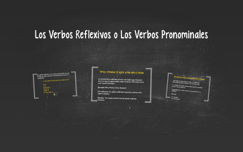 Los Verbos Reflexivos o Los Verbos Pronominales by Francesco Zurzolo on ...