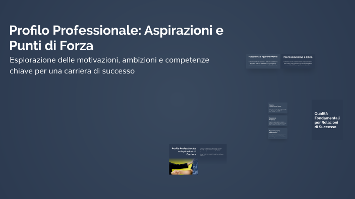 Profilo Professionale: Aspirazioni e Punti di Forza by monica frezza on ...