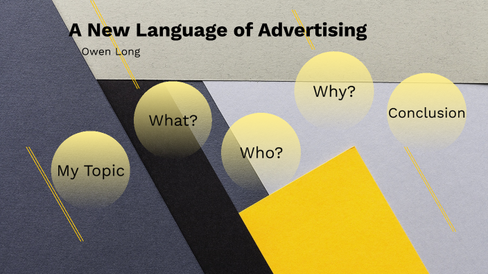 A New Language of Advertising by Owen long on Prezi