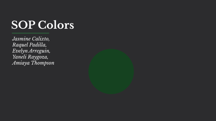 SOP Colors by Raquel Padilla on Prezi