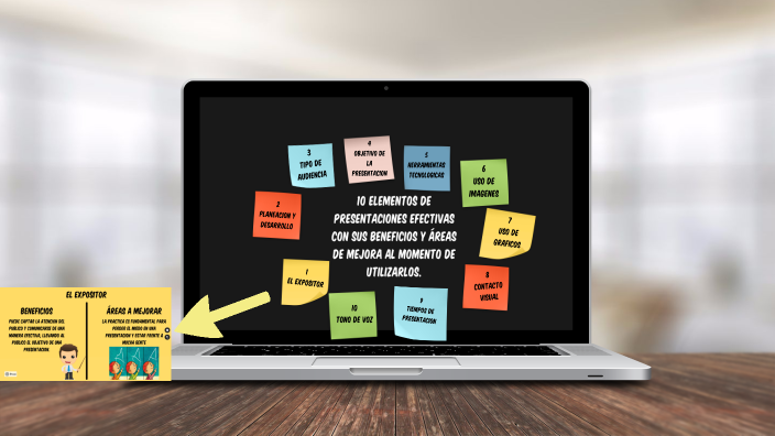 10 elementos de presentaciones efectivas con sus beneficios y áreas de ...