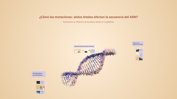 ¿Cómo las mutaciones: alelos letales afectan la secuencia del ADN? by ...