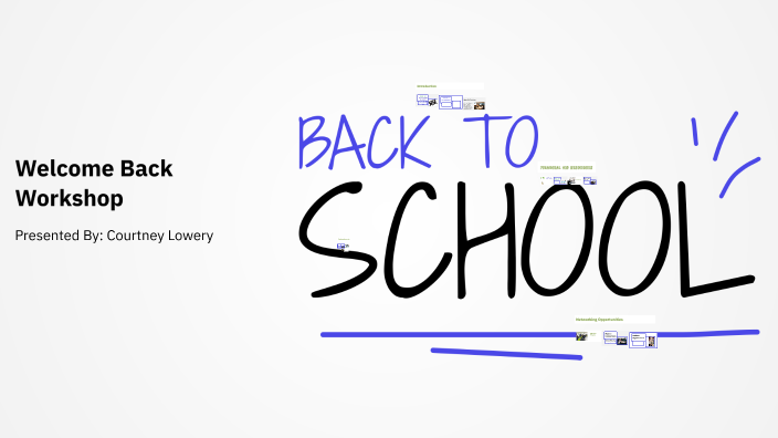 Welcome Back Workshop by Courtney Lowery on Prezi