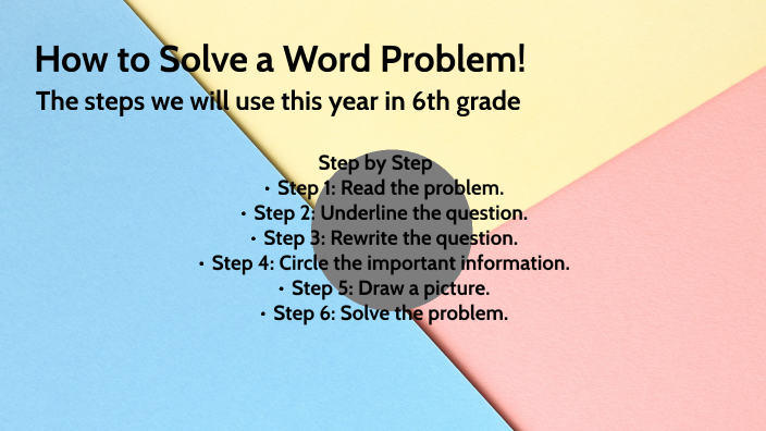 How to Solve a Word Problem! by Phil Mendelson on Prezi