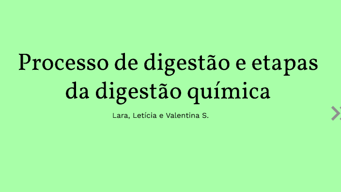 Processo de digestão e etapas da digestão química by Raquel Bessa ...