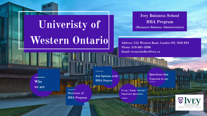 University of Western Ontario - Ivey HBA Program Presentation by ...