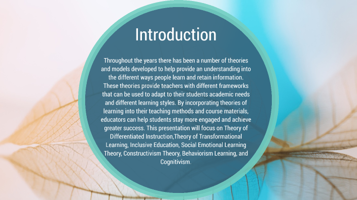 Assignment 1A. Theory to Practice by Andrea White on Prezi