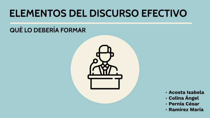 ELEMENTOS DEL DISCURSO EFECTIVO by Isabela Acosta Duarte on Prezi