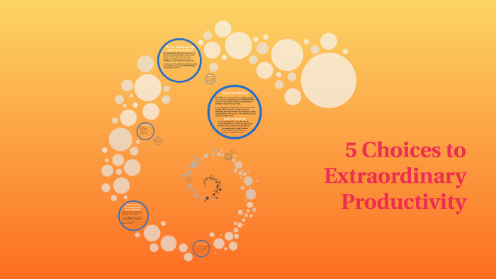 5 Choices to Extraordinary Productivity by Tiffany Sherman on Prezi 5 Choices to Extraordinary Productivity by Tiffany Sherman on Prezi