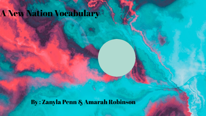 A New Nation Vocabulary by Zanyla Penn on Prezi