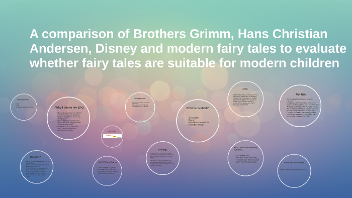 A comparison of Brothers Grimm, Hans Christian Andersen, Dis by Kendall ...