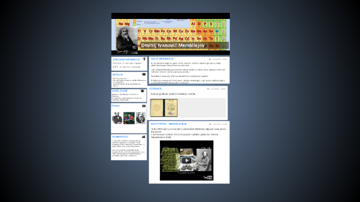 Dmitrij Ivanovič Mendělejev by Vojtěch Kácha on Prezi