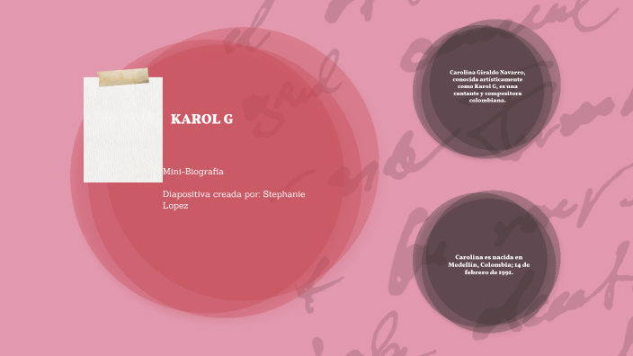 Mini-biografia sobre Karol G by Stephanie Lopez on Prezi